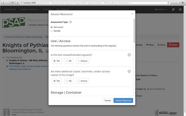 Preservation Self-Assessment Program (PSAP) | User Manual