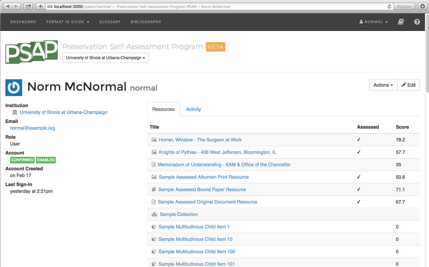 Preservation Self-Assessment Program (PSAP) | User Manual